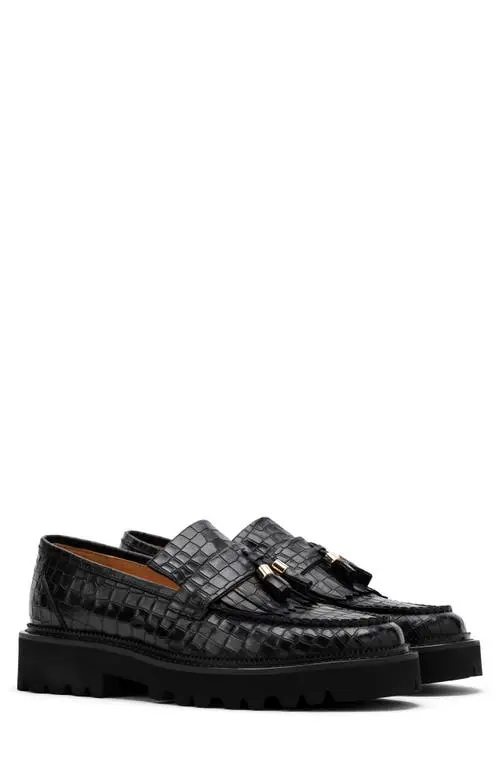 MARC NOLAN Journey Croc-embossed Tassel Loafer