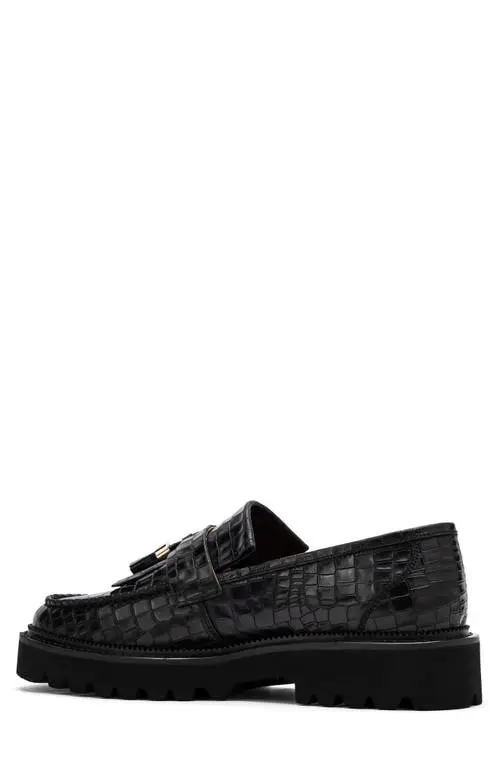 MARC NOLAN Journey Croc-embossed Tassel Loafer