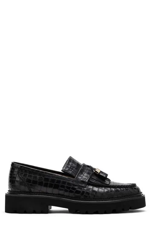 MARC NOLAN Journey Croc-embossed Tassel Loafer