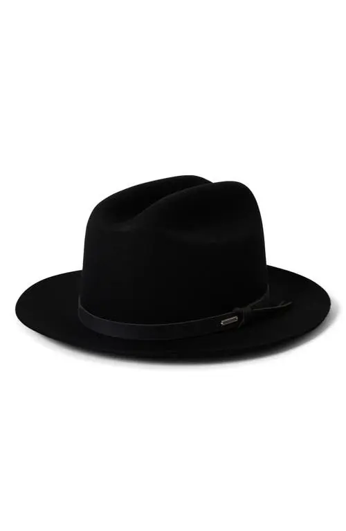 Brixton Hitch Ranch Wool Fedora - Black/black