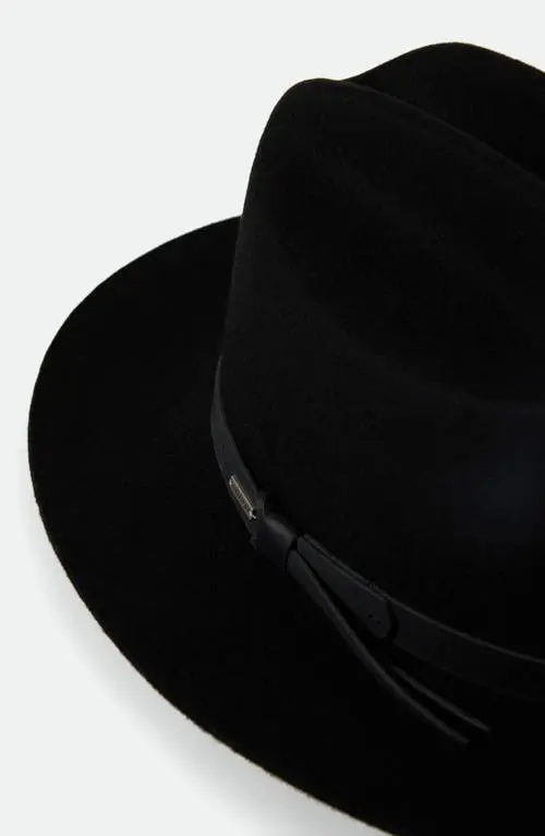 Brixton Hitch Ranch Wool Fedora - Black/black
