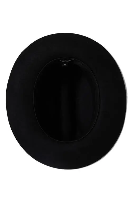 Brixton Hitch Ranch Wool Fedora - Black/black