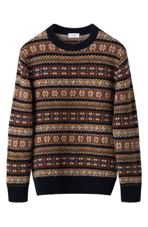 Eton Fair Isle Wool Sweater