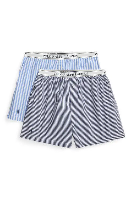 Polo Ralph Lauren Assorted 2-pack Cotton Boxer Pajama Shorts - Hydrangea/beacon Blue