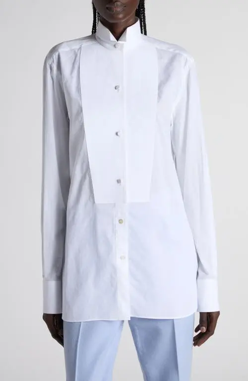 TOM FORD Bib Front Cotton Voile Button-up Shirt
