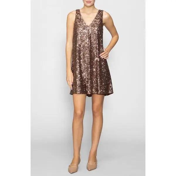 MELLODAY Sequin Shift Minidress