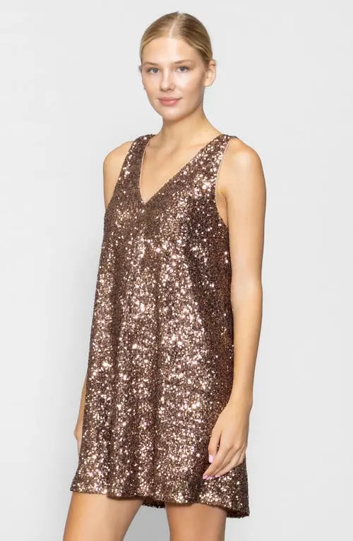 MELLODAY Sequin Shift Minidress