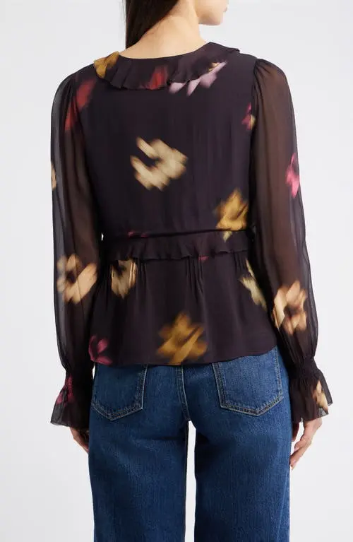 Rails Alixa Floral Ruffle Button-up Shirt