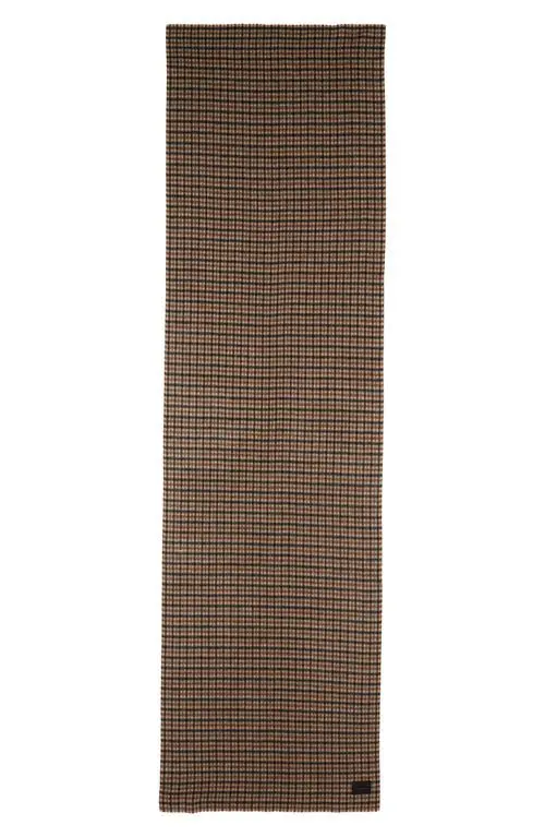 Vince Double Face Check Wool & Cashmere Scarf