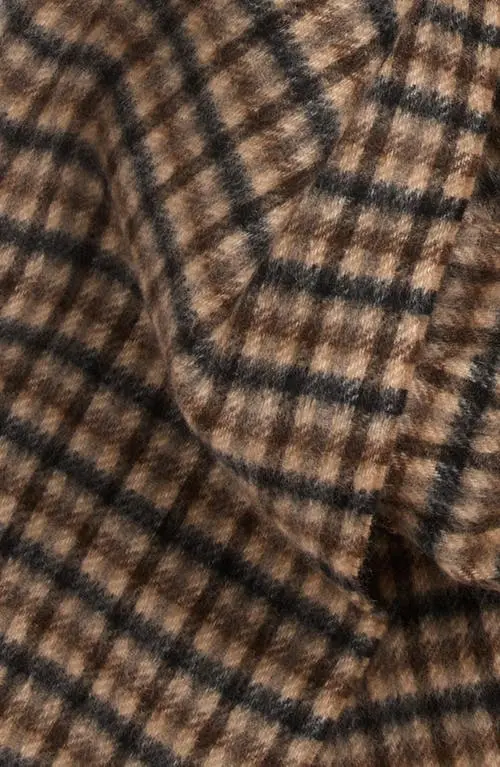 Vince Double Face Check Wool & Cashmere Scarf