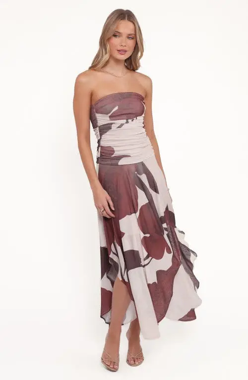 PETAL & PUP Doreen Strapless Midi Dress