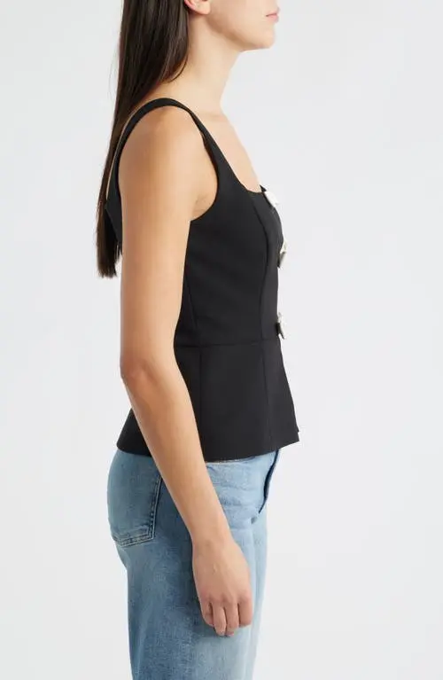 French Connection Azra Bow Peplum Top