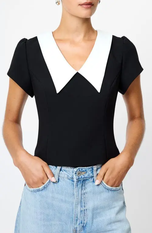 French Connection Azra Oversized Collar Top