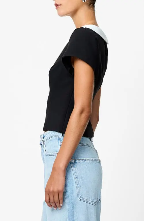 French Connection Azra Oversized Collar Top