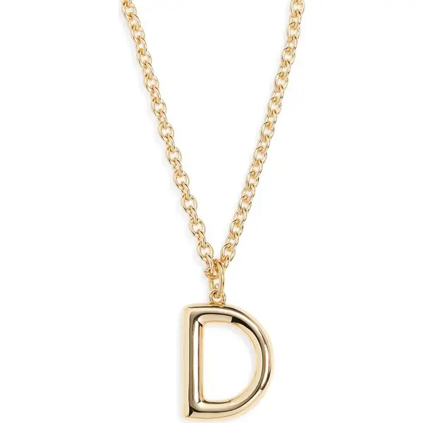 ROXANNE ASSOULIN Puffy Initial Pendant Necklace - Gold - D