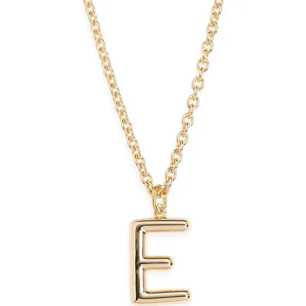 ROXANNE ASSOULIN Puffy Initial Pendant Necklace - Gold - E