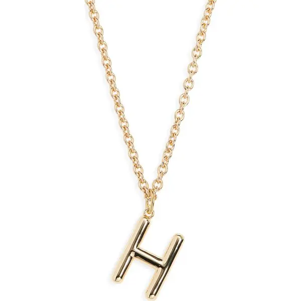 ROXANNE ASSOULIN Puffy Initial Pendant Necklace - Gold - H