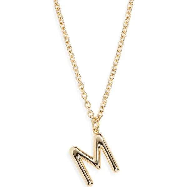 ROXANNE ASSOULIN Puffy Initial Pendant Necklace - Gold - M