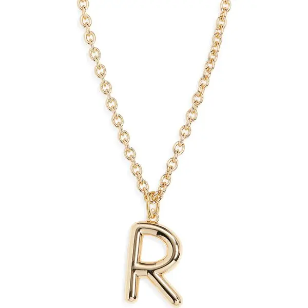 ROXANNE ASSOULIN Puffy Initial Pendant Necklace - Gold - R