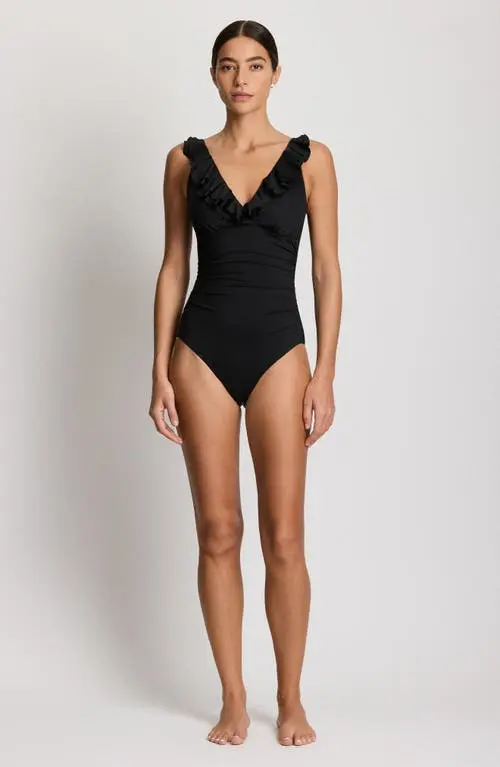 Ralph Lauren Ruffle Underwire One-piece Swimsuit