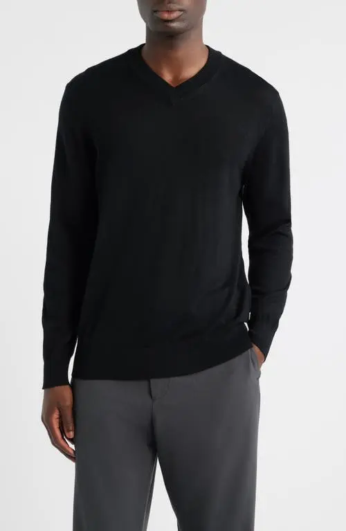 Nn07 Serge 6584 Wool Blend V-neck Sweater - Black
