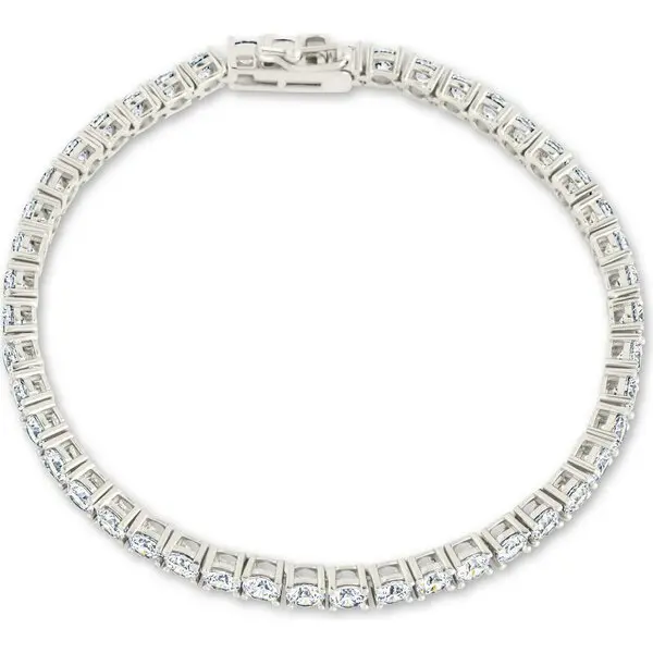 Sterling Forever Jadon Cubic Zirconia Tennis Bracelet - Silver