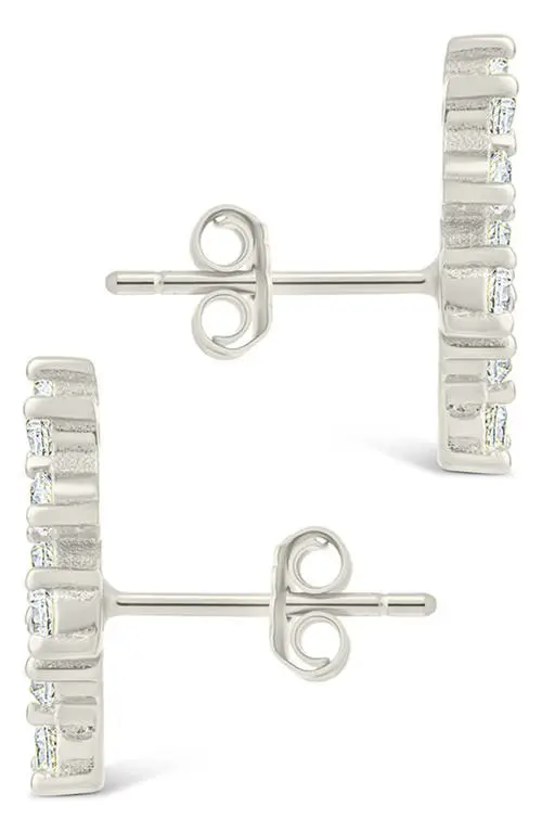 Sterling Forever Cubic Zirconia Ear Crawlers - Silver