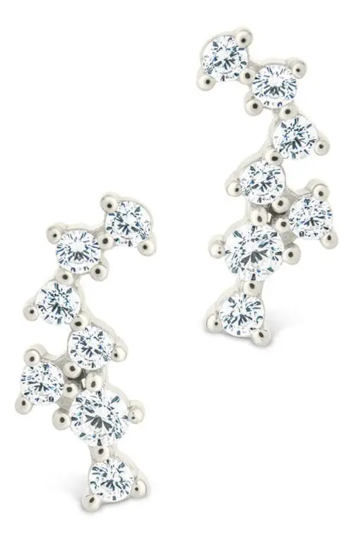 Sterling Forever Cubic Zirconia Ear Crawlers - Silver