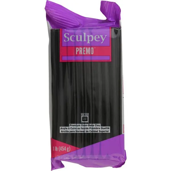 SCULPEY 1lb Bar, Polymer Ovenbake Clay - Black