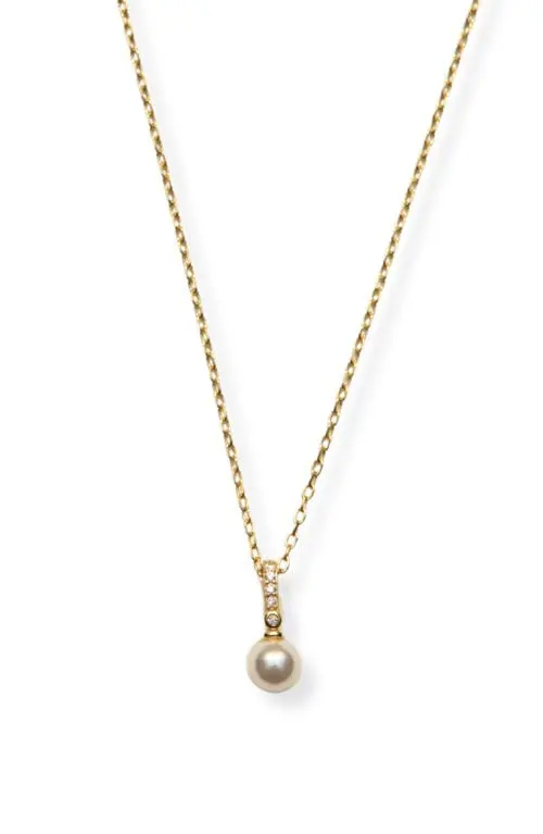 Argento Vivo Faux Pearl Pendant Necklace - Gold