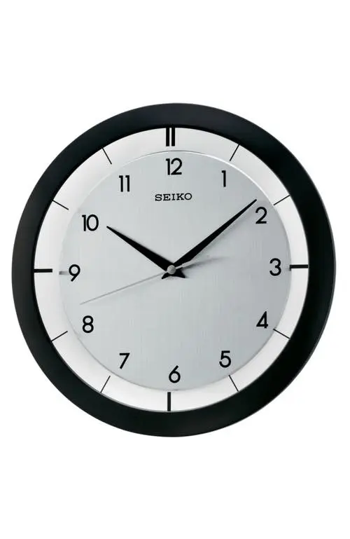SEIKO Metal Wall Clock - Black
