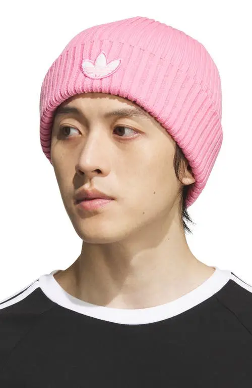 Adidas Chenille Beanie - Semi Pink Glow/white