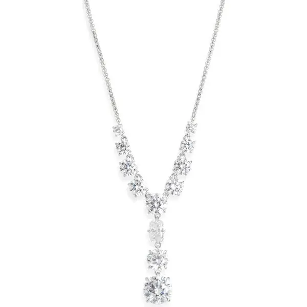 Nadri Stellar Cubic Zirconia Y-necklace - Rhodium