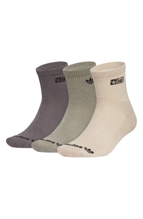 Adidas Gender Inclusive Assorted 3-pack Originals Unfair Crew Socks - Grey/silver Pebble Grey
