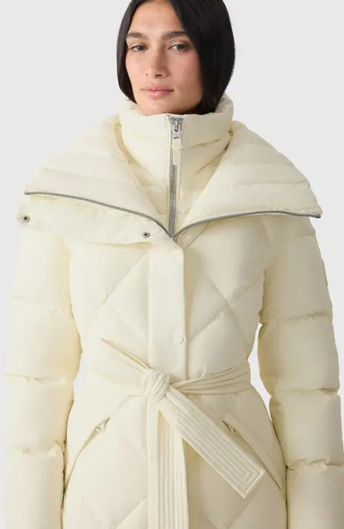 Mackage Laurella 2-in-1 Belted Quilted Down Long Coat