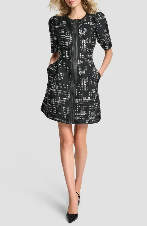 Dkny Abstract Jacquard Mini Dress