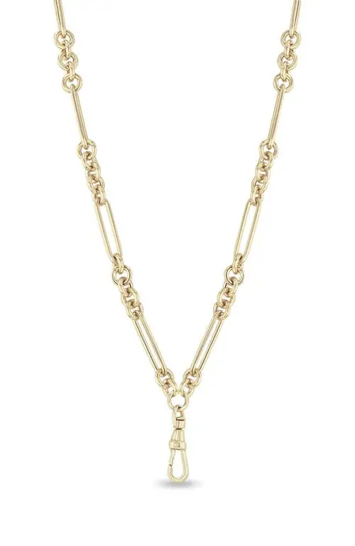 Zoe Chicco Mix Paperclip Rolo Necklace - 14k Yellow Gold