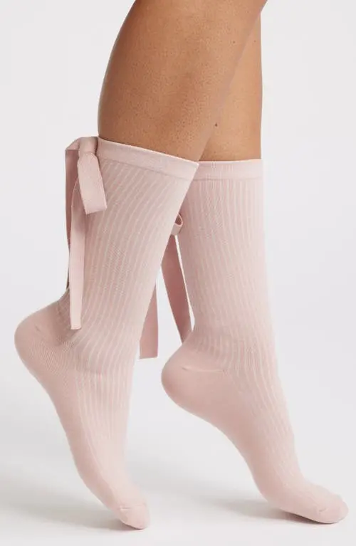 UGG Serenella Bow Cotton-blend Crew Socks - Dusk