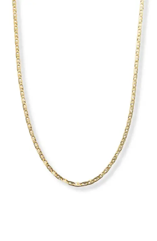 Argento Vivo Flat Cable Chain Necklace - Gold