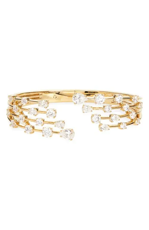 Nadri Hollywood Multi Row Cubic Zirconia Bracelet - Gold