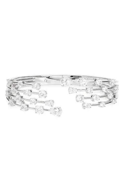 Nadri Hollywood Multi Row Cubic Zirconia Bracelet - Rhodium