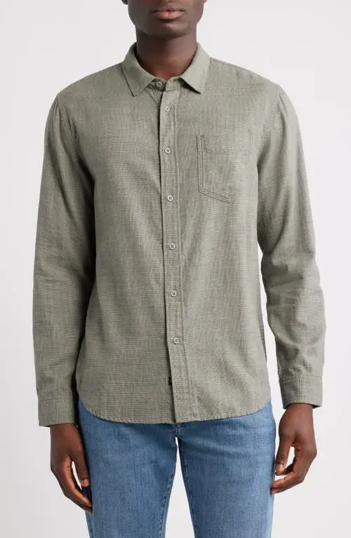 Rails Wyatt Microcheck Cotton Button-up Shirt - Spruce Etch