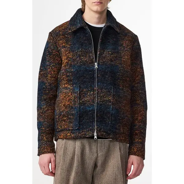 Nn07 Gael 8267 Wool Blend Jacquard Shirt Jacket