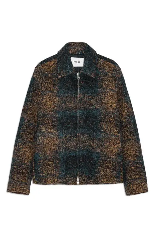 Nn07 Gael 8267 Wool Blend Jacquard Shirt Jacket