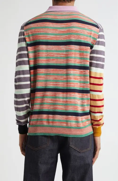 WASTE YARN PROJECT Carl Stripe One-of-a-kind Polo