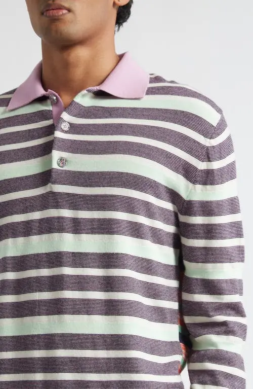WASTE YARN PROJECT Carl Stripe One-of-a-kind Polo
