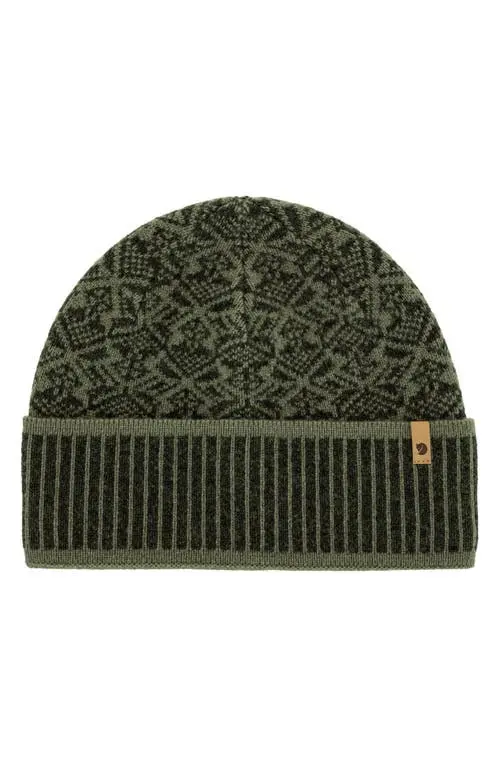 Fjallraven Snow Wool Beanie - Deep Forest