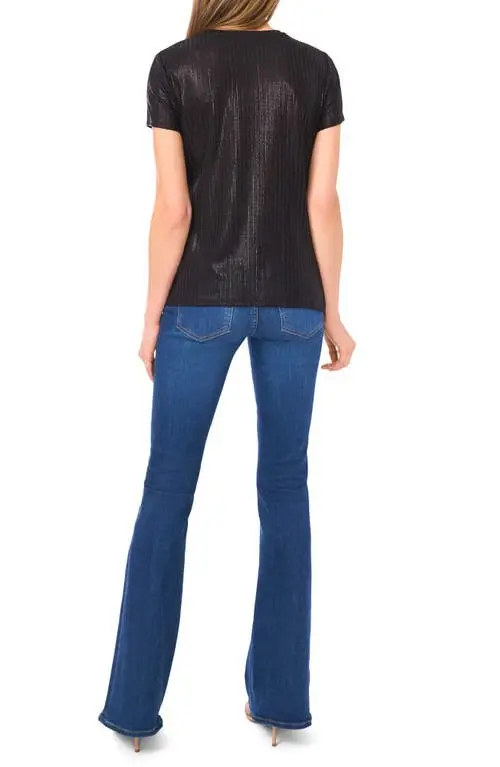 Ted Baker London Piper Metallic Knit Top - Rich Black