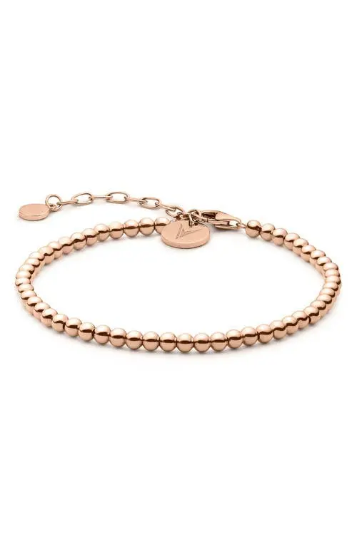 VINCERO Beaded Chain Bracelet - Rose Gold