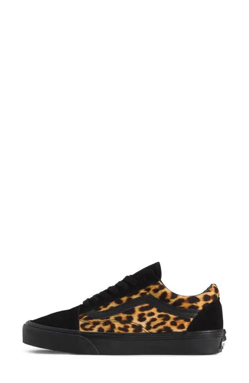VANS Old Skool Leopard Print Calf Hair Sneakers - Leopard/black